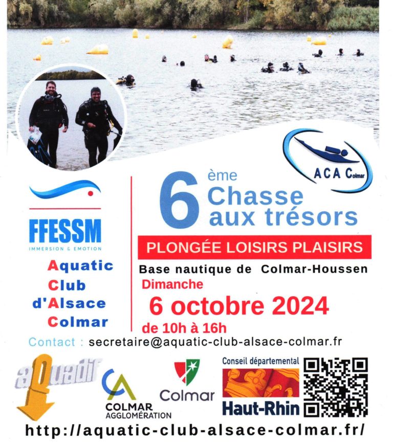 La 6ème chasse aux trésors subaquatiques – Dimanche 6/10/2024 – CODEP68